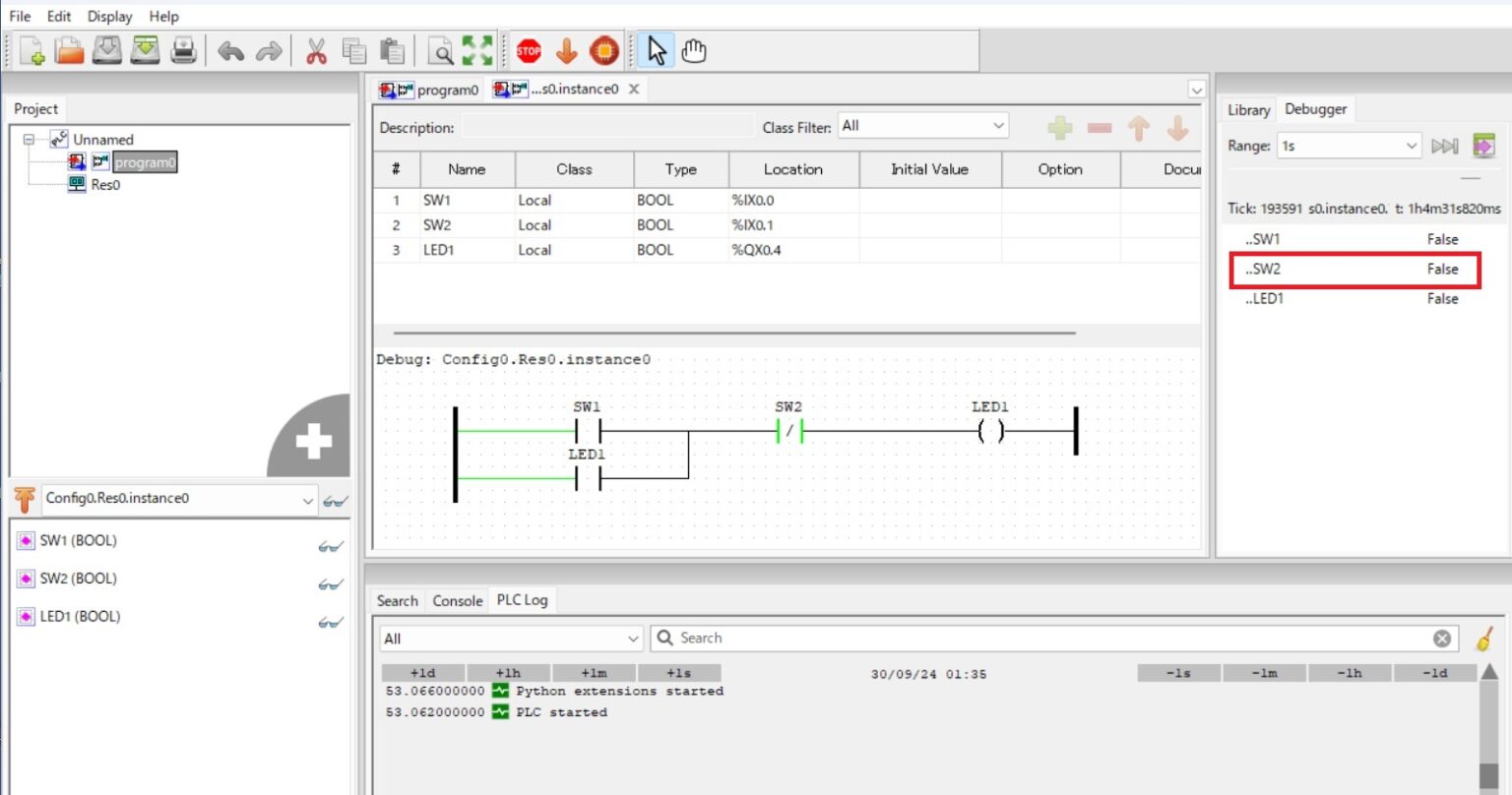OpenPLC Editorのライブリモートデバッグ機能(Live debug remote PLC)を使用する実験 | 電子工作と制御ソフト