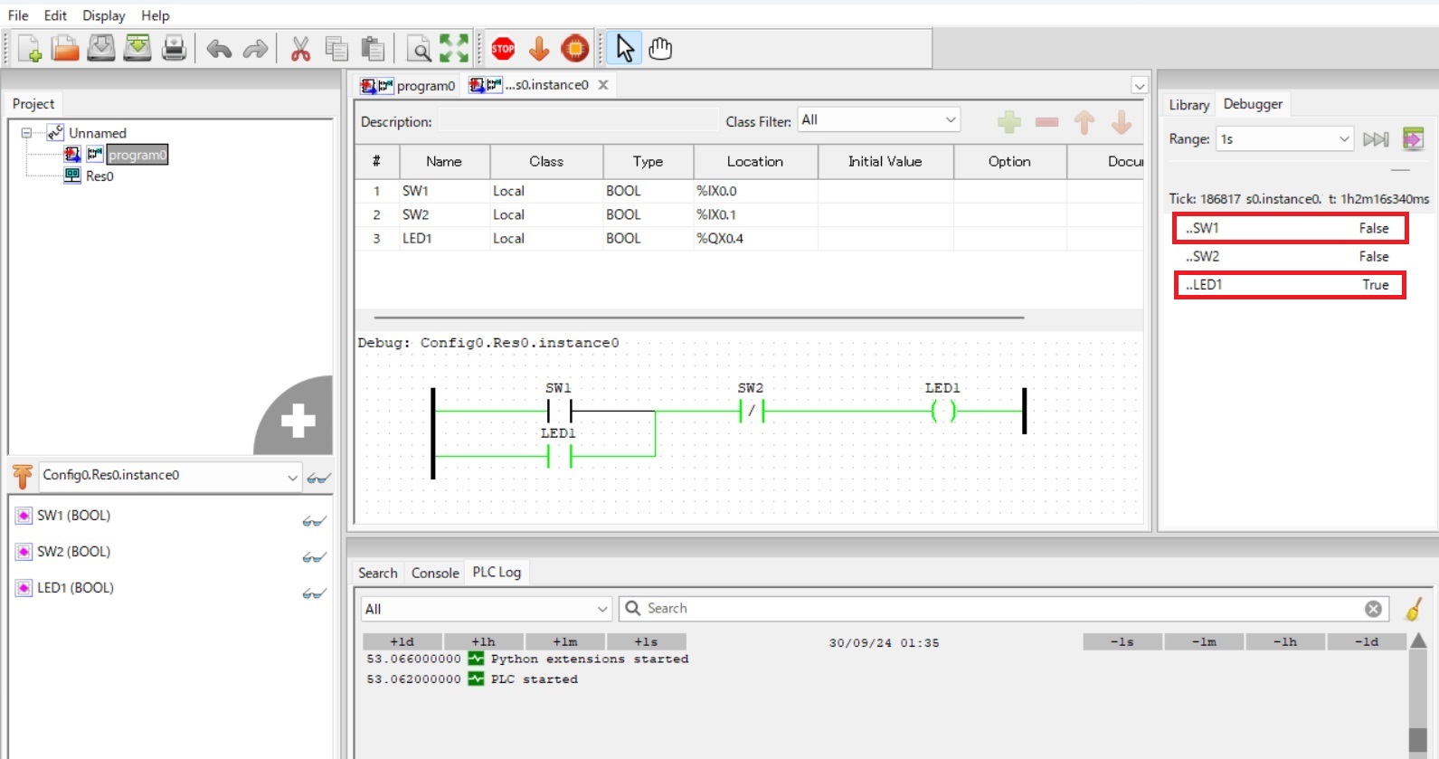 OpenPLC Editorのライブリモートデバッグ機能(Live debug remote PLC)を使用する実験 | 電子工作と制御ソフト