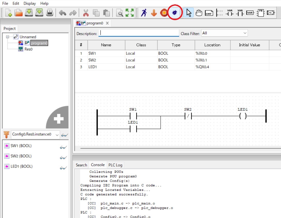OpenPLC Editorのライブリモートデバッグ機能(Live debug remote PLC)を使用する実験 | 電子工作と制御ソフト