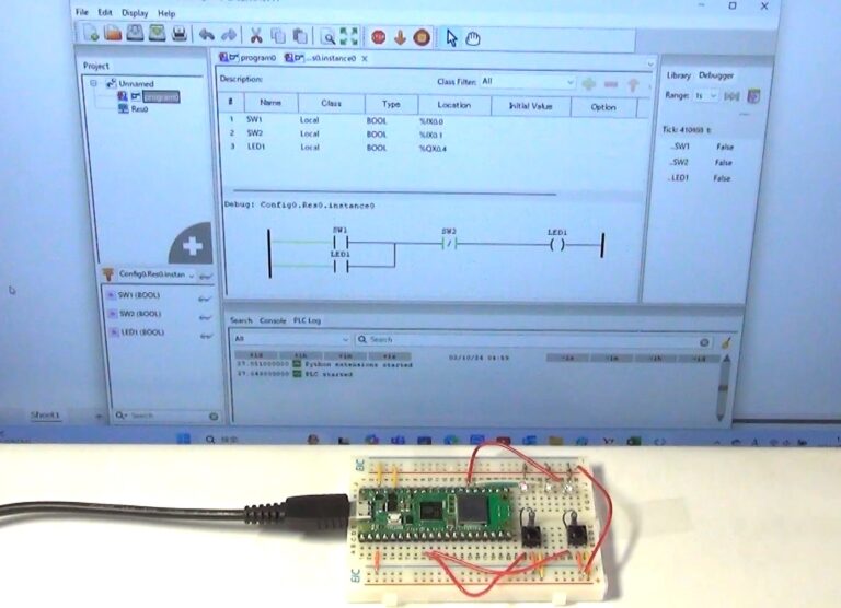 OpenPLC Editorのライブリモートデバッグ機能(Live debug remote PLC)を使用する実験 | 電子工作と制御ソフト